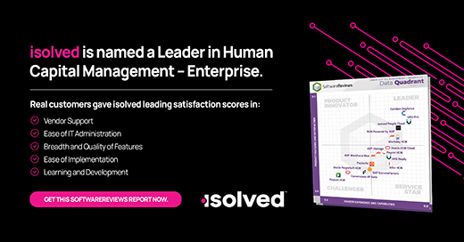 Top HCM Software: isolved Named Leader in 2021 Data Report